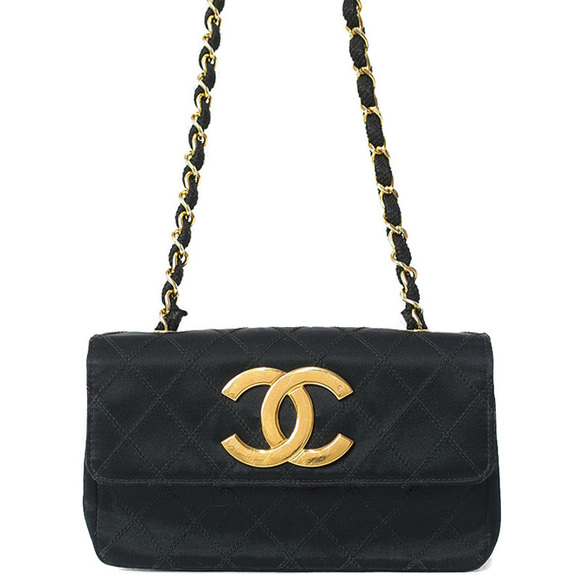 CHANEL | Bags | Chanel Bicolore Coco Mark Chain Shoulder Bag Black ...